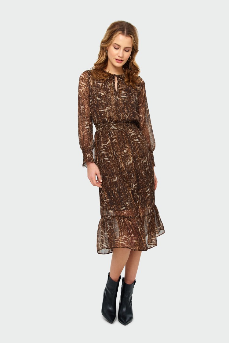 Elegancka sukienka z nadrukiem